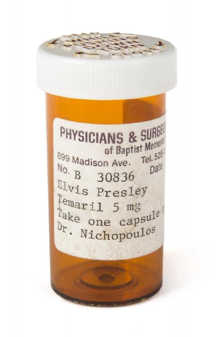 ELVIS PRESLEY TEMARIL PRESCRIPTION PILL BOTTLE