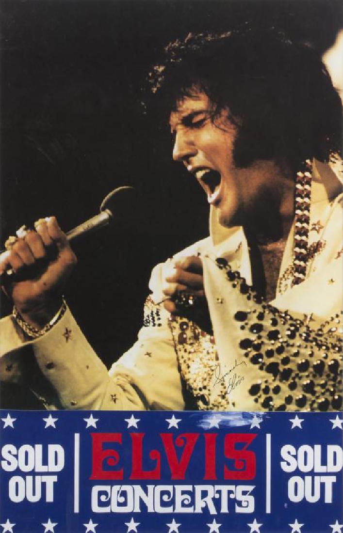 ELVIS PRESLEY LAS VEGAS HILTON PROMOTIONAL POSTER