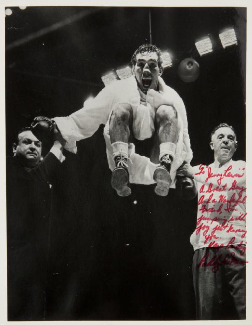 JERRY LEWIS PADDY DeMARCO SIGNED AND INSCRIBED BOXING