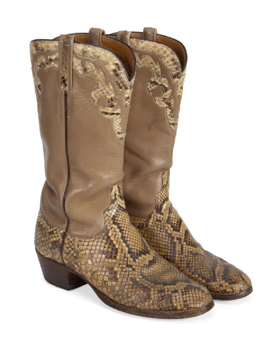 RONNIE JAMES DIO SNAKESKIN LUCCHESE BOOTS