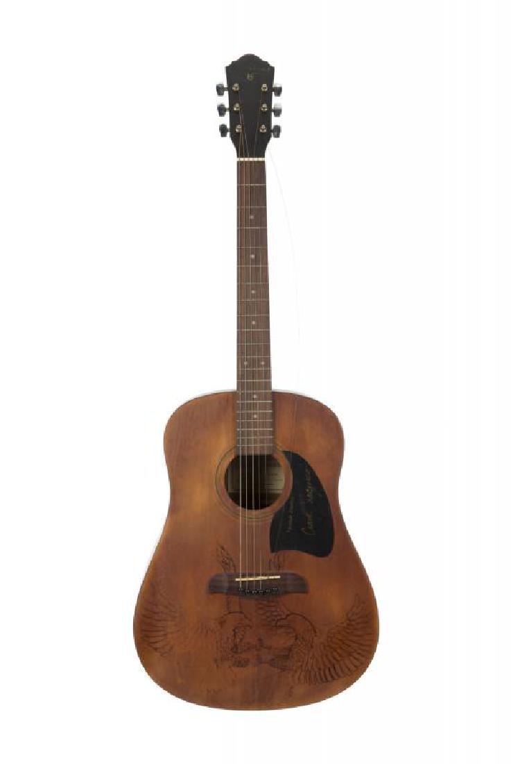 CRAIG CHAQUICO SIGNED GUITAR WITH DRAWING