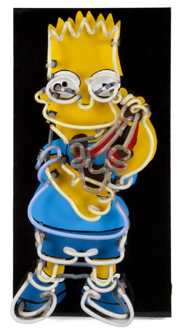 HUGH HEFNER BART SIMPSON NEON SIGN