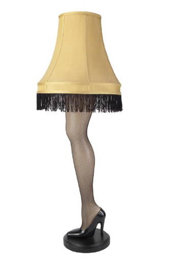 Hugh Hefner A Christmas Story Leg Lamp