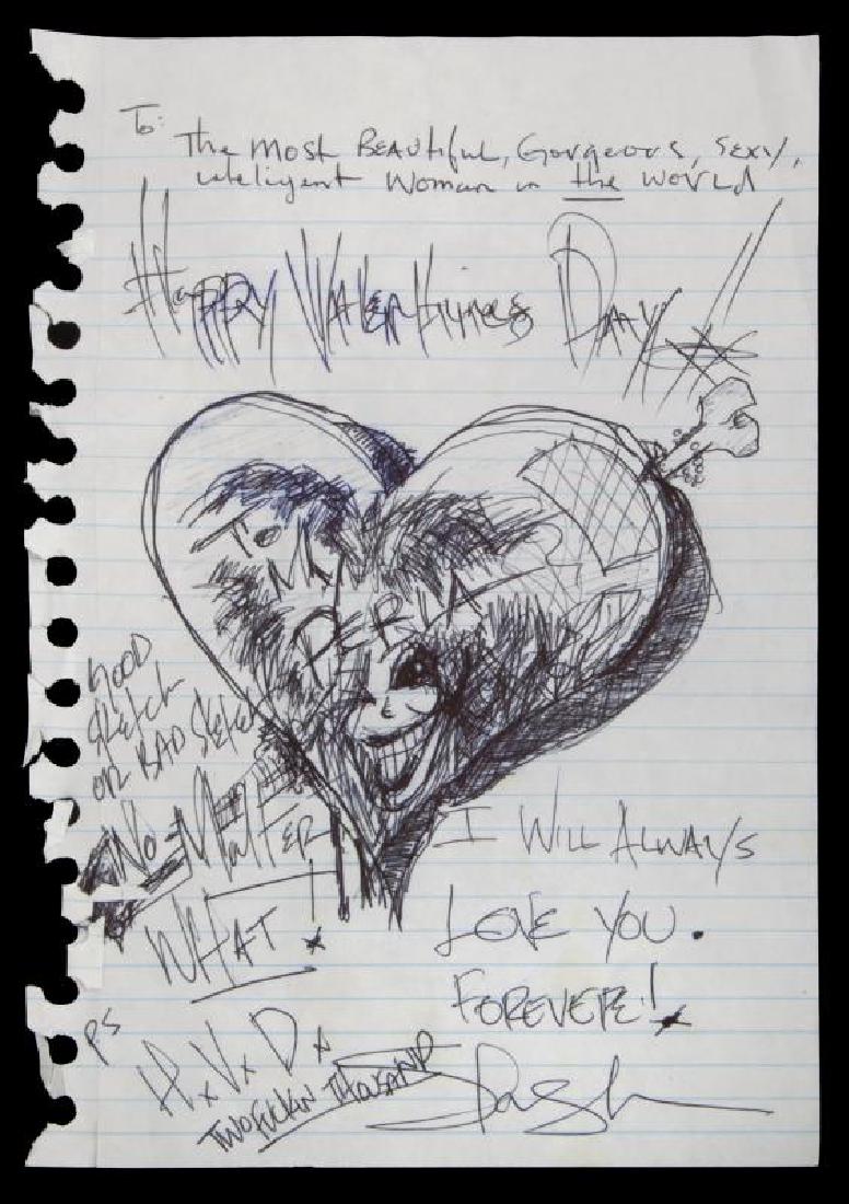 Slash Handwritten Love Letter With Drawing