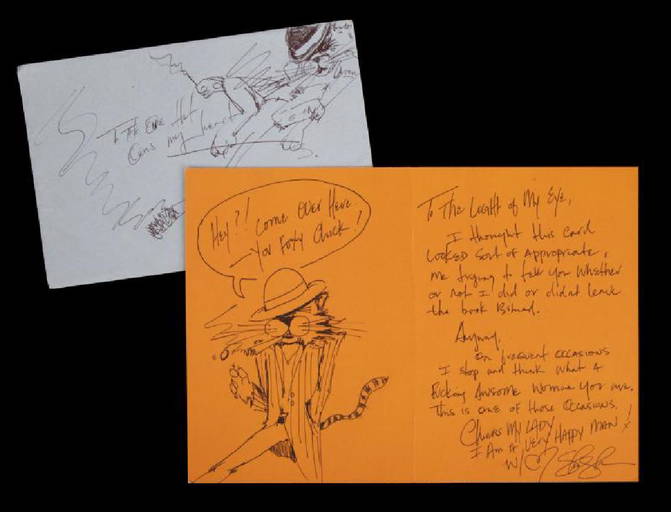 SLASH HANDWRITTEN CARD WITH DRAWING - Jun 13, 2019 | Julien's Auctions ...