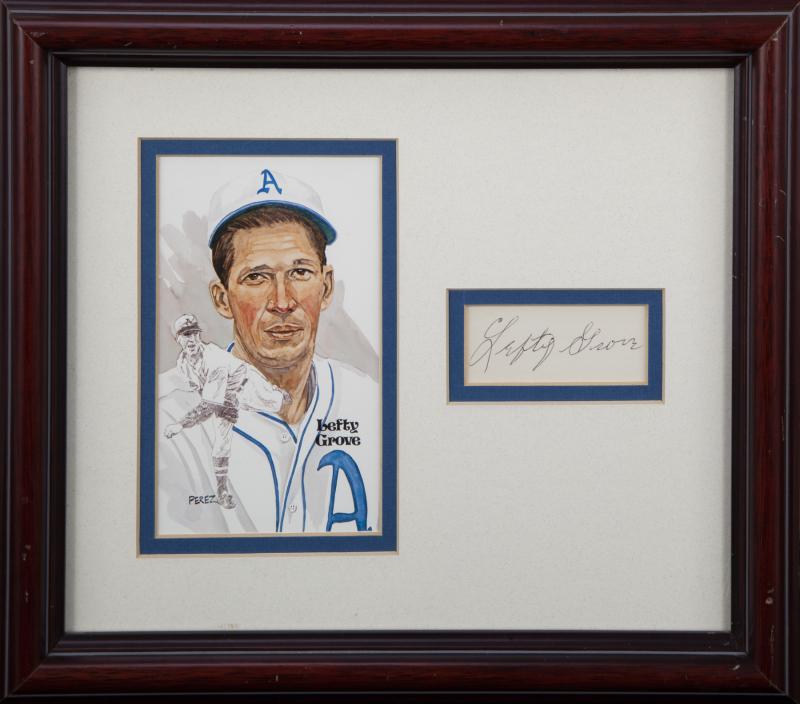 LEFTY GROVE SIGNED CUT SHEET - Nov 14, 2019 | Julien's Auctions in CA
