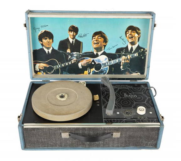 The Beatles Themed 1964 Record Player And Box