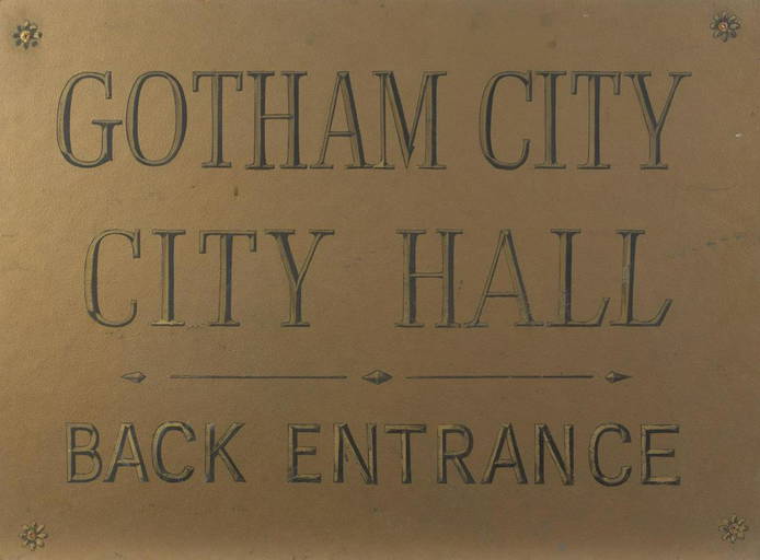 BATMAN GOTHAM CITY HALL SIGN - Jul 18, 2020 | Julien's Auctions in CA