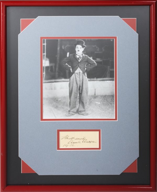 7: CHARLIE CHAPLIN SIGNATURE FROM 1932 - Jun 26, 2009 | Julien's ...