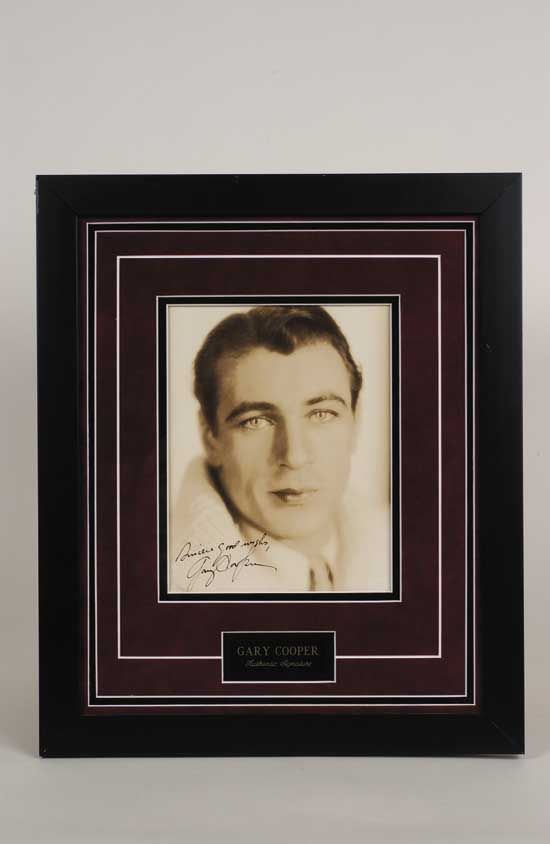 Gary Cooper Vintage Signed Photo