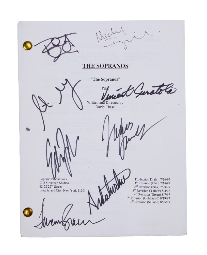 The Sopranos | James Gandolfini And Cast Signed Pilot Script