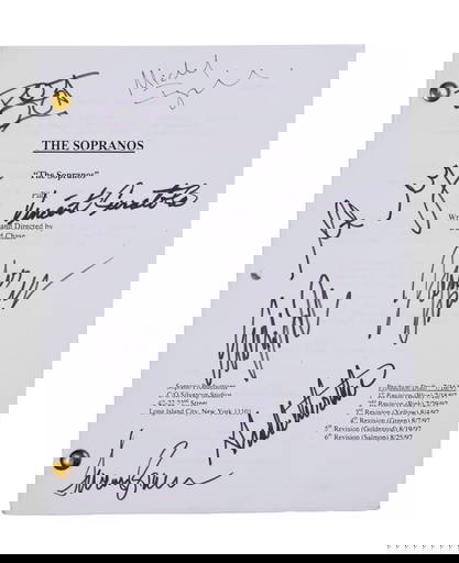 The Sopranos | James Gandolfini And Cast Signed Pilot Script
