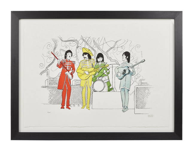The Beatles | Al Hirschfeld Signed "sgt. Pepper's Lonely Hearts Club ...