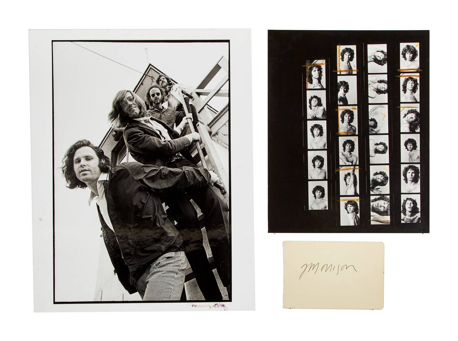 The Doors | Vintage Photos And Jim Morrison Signed Paper Sheet Auction