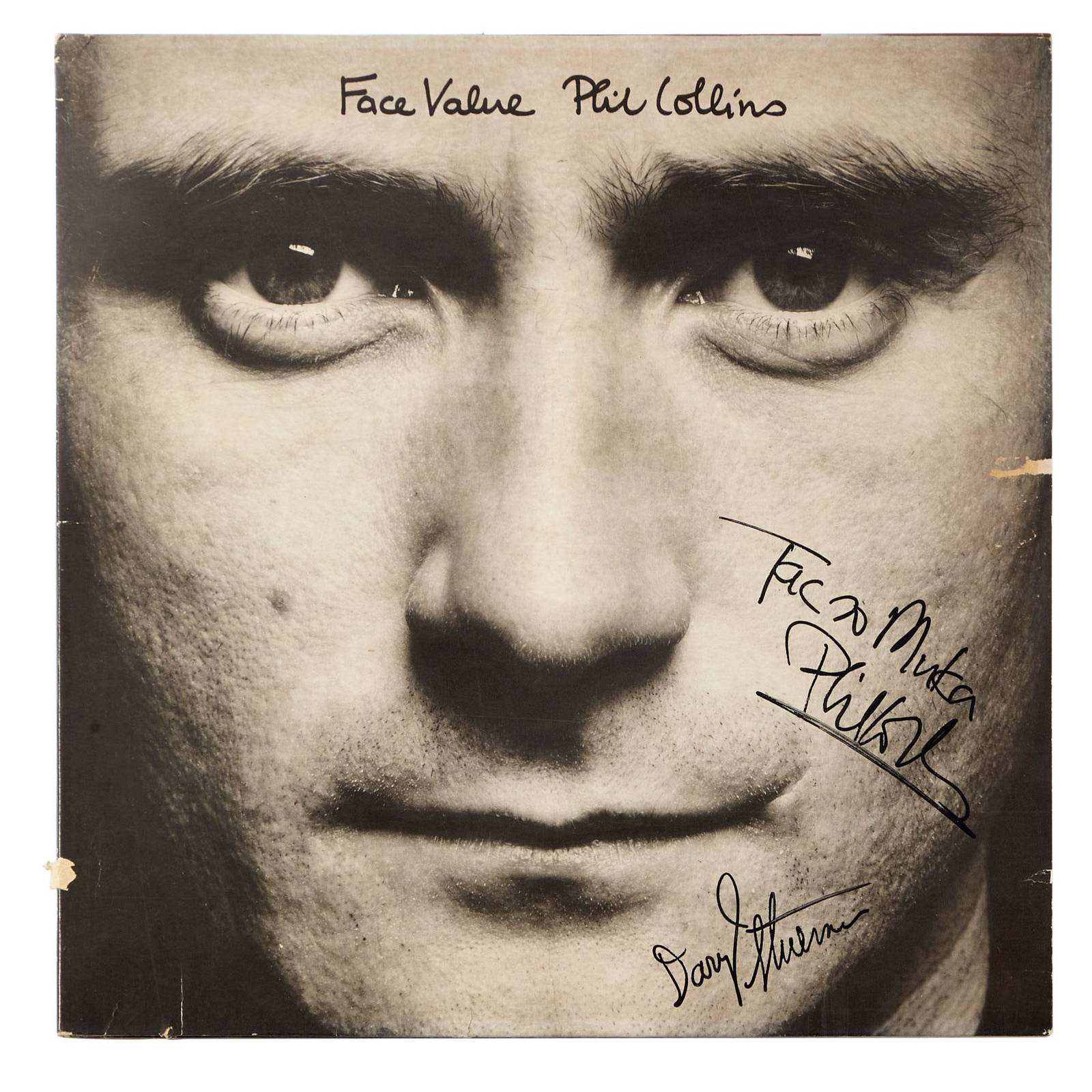 Phil Collins | Signed "face Value" Record Album Sleeve Auction