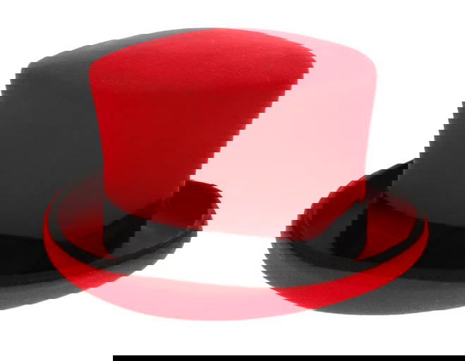 Zz Top | Dusty Hill Red Felt Top Hat