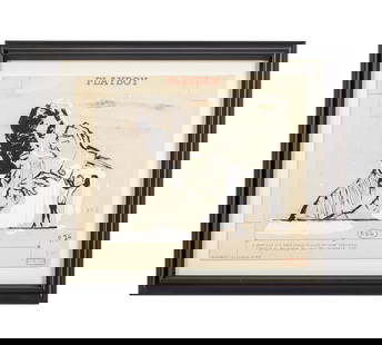 Playboy | Leroy Neiman Femlin With Psychedelic Body Paint Drawings Auction