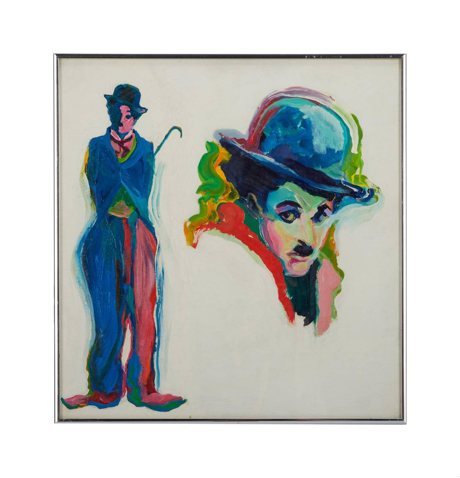 Playboy | Barry Geller Charlie Chaplin Painting Auction