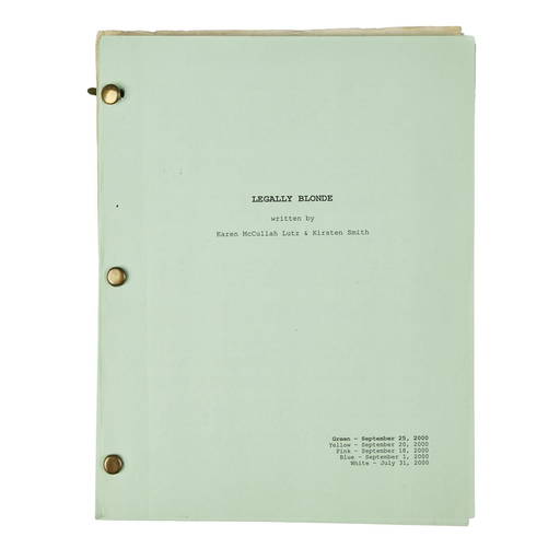 Raquel Welch | Annotated "legally Blonde" Script