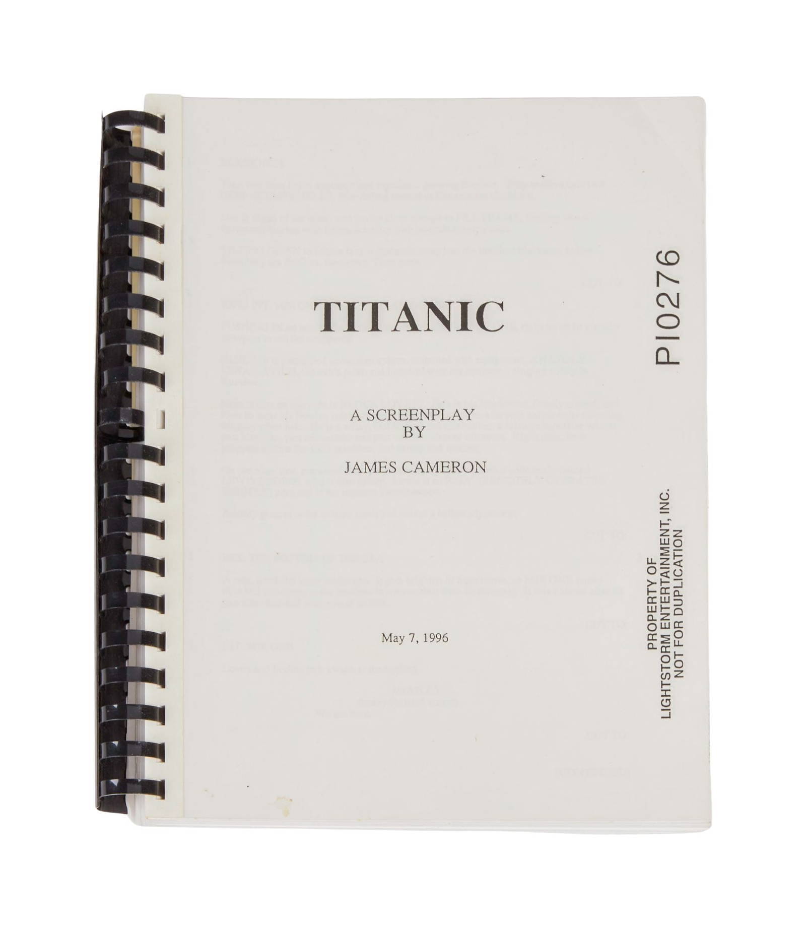Titanic | Production Script Auction