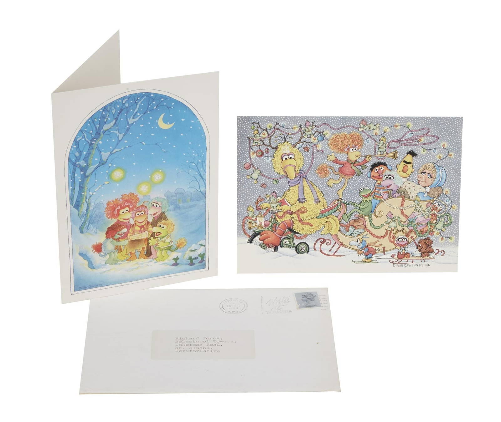 The Muppets | Jim Henson And Duncan Kenworthy Signed Christmas Cards ...