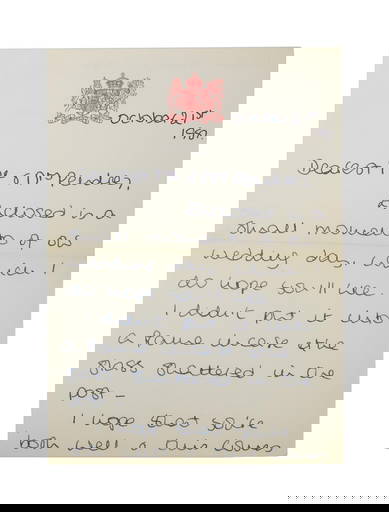 Princess Diana | October 1981 Handwritten Two Page Letter