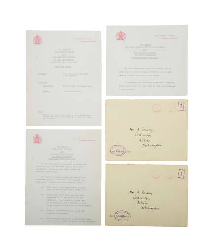 Princess Diana | Lord Chamberlain's Royal Wedding Notes And Envelopes