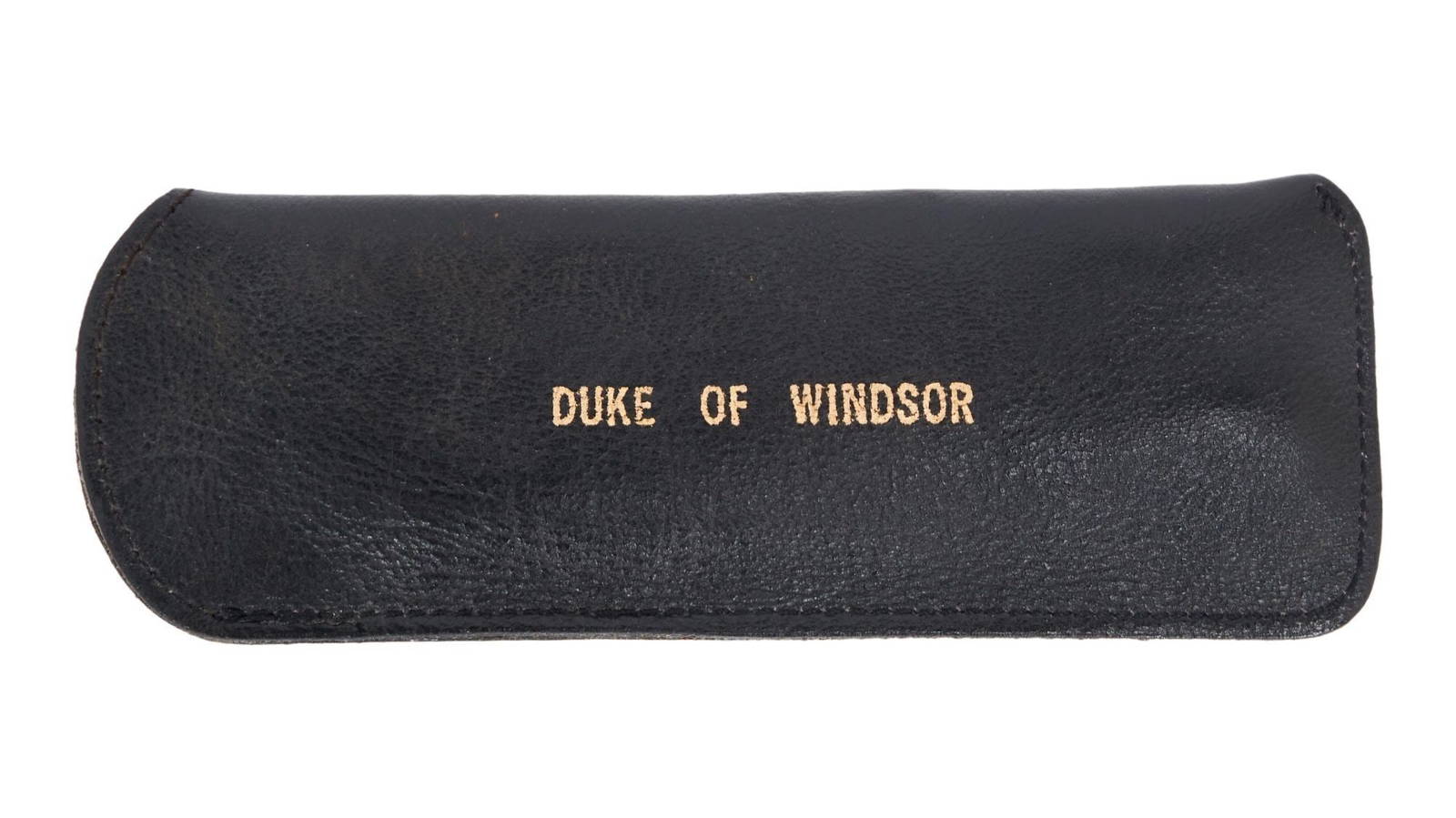 Duke Of Windsor | Monogram Black Leather Spectacle Case Auction