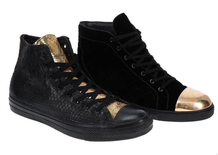 Rick Ross | Louis Leeman High Top Velour Sneakers And Converse Chuck ...