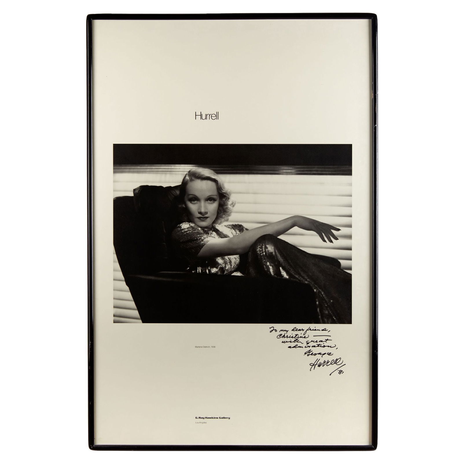 Christine Mcvie | George Hurrell Signed And Dedicated Marlene Dietrich ...