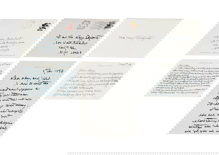 Harry Belafonte | Gregory Peck Handwritten Letter With Envelope