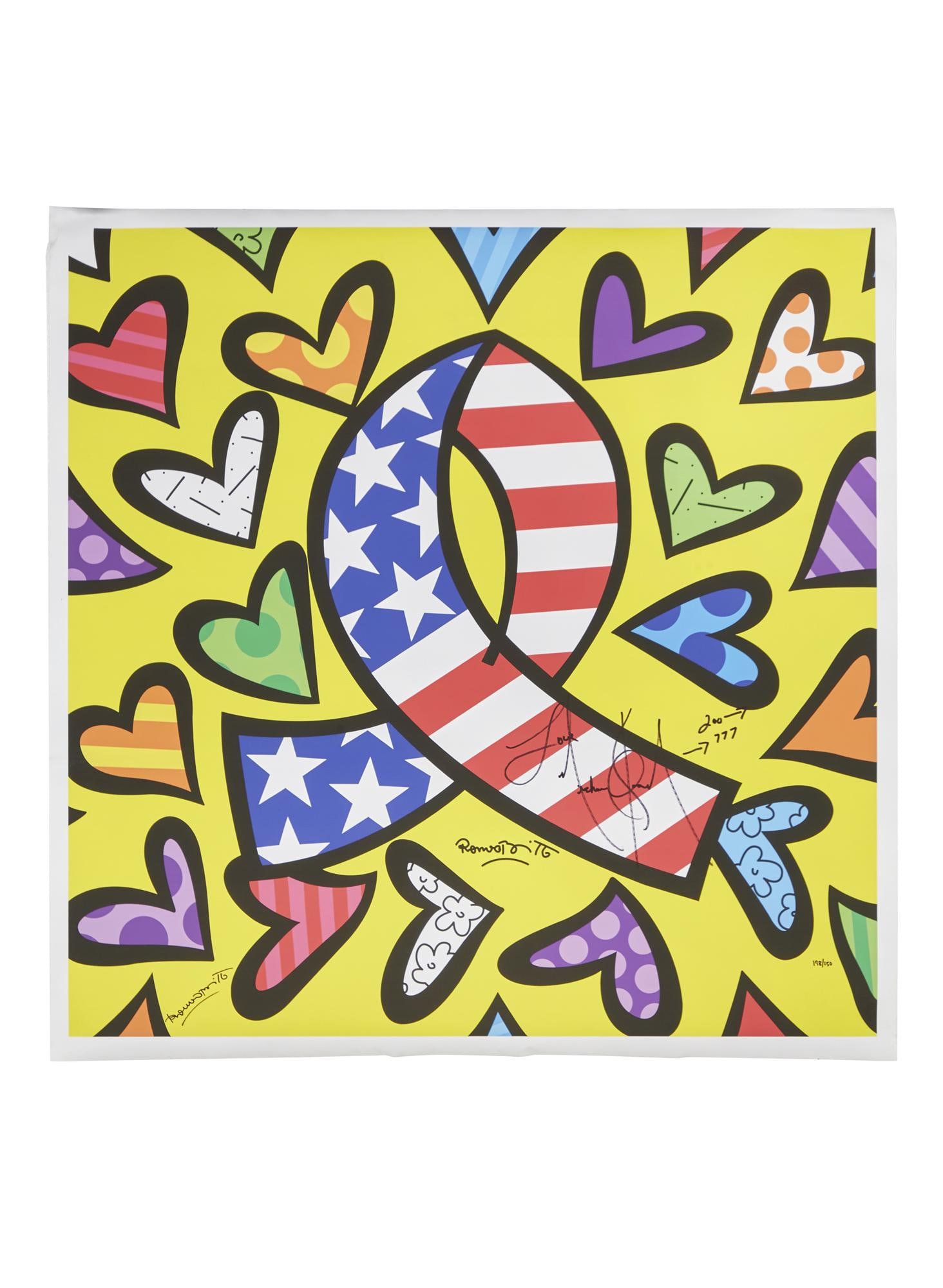 Michael Jackson | Signed Romero Britto "what More Can I Give" Print Auction