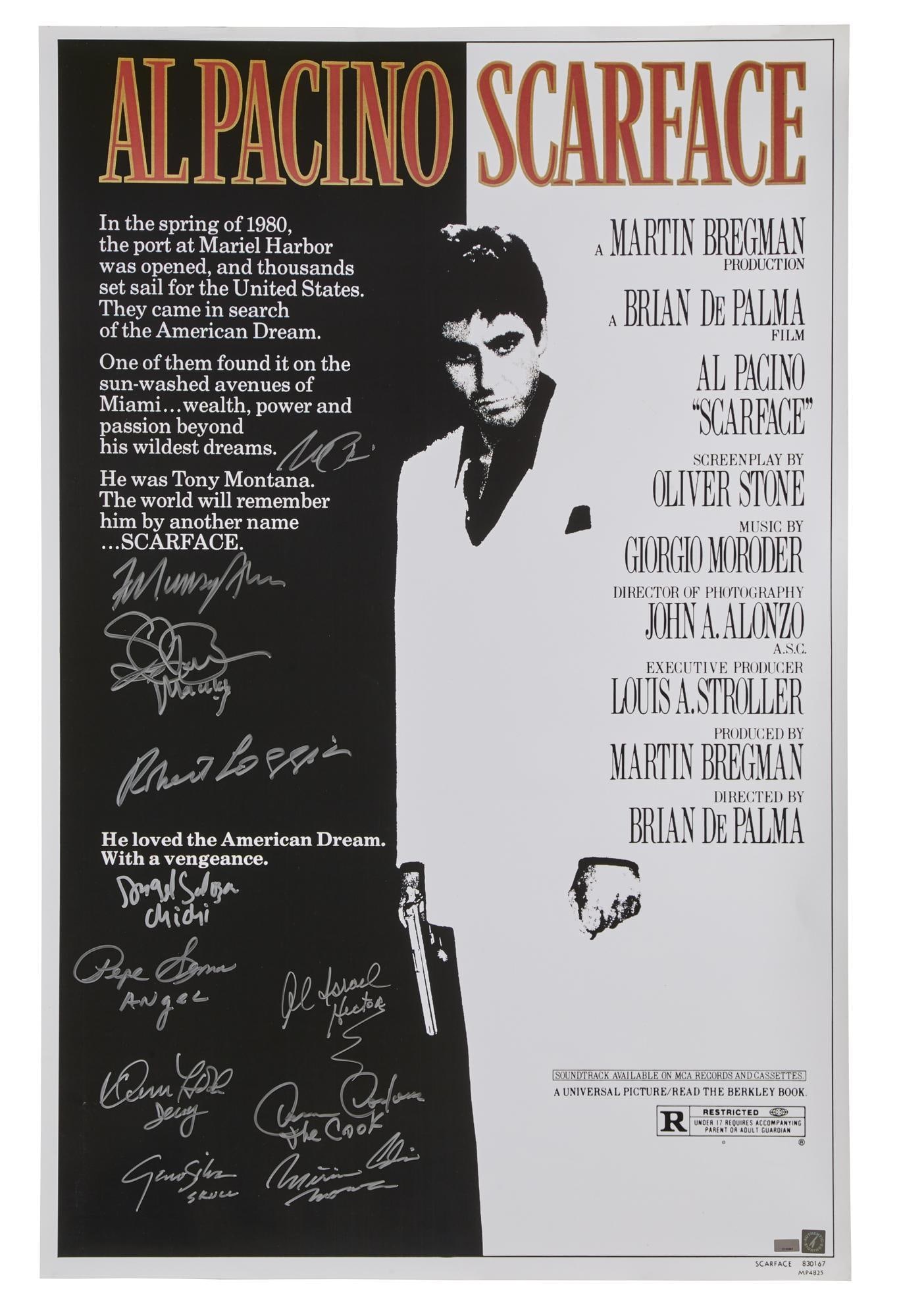 Scarface | Cast-signed Poster - Jun 19, 2025 | Julien's Auctions In Ca