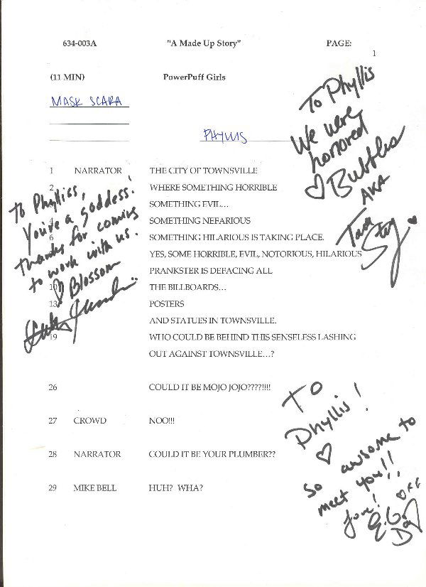Phyllis Diller PowerPuff Girls Script