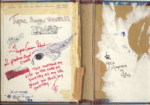 2pac Original Poetry Notebook Cover