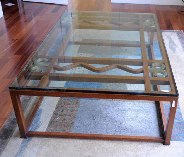 Poss.lorin Marsh Metal, Brass/glass Coffee Table