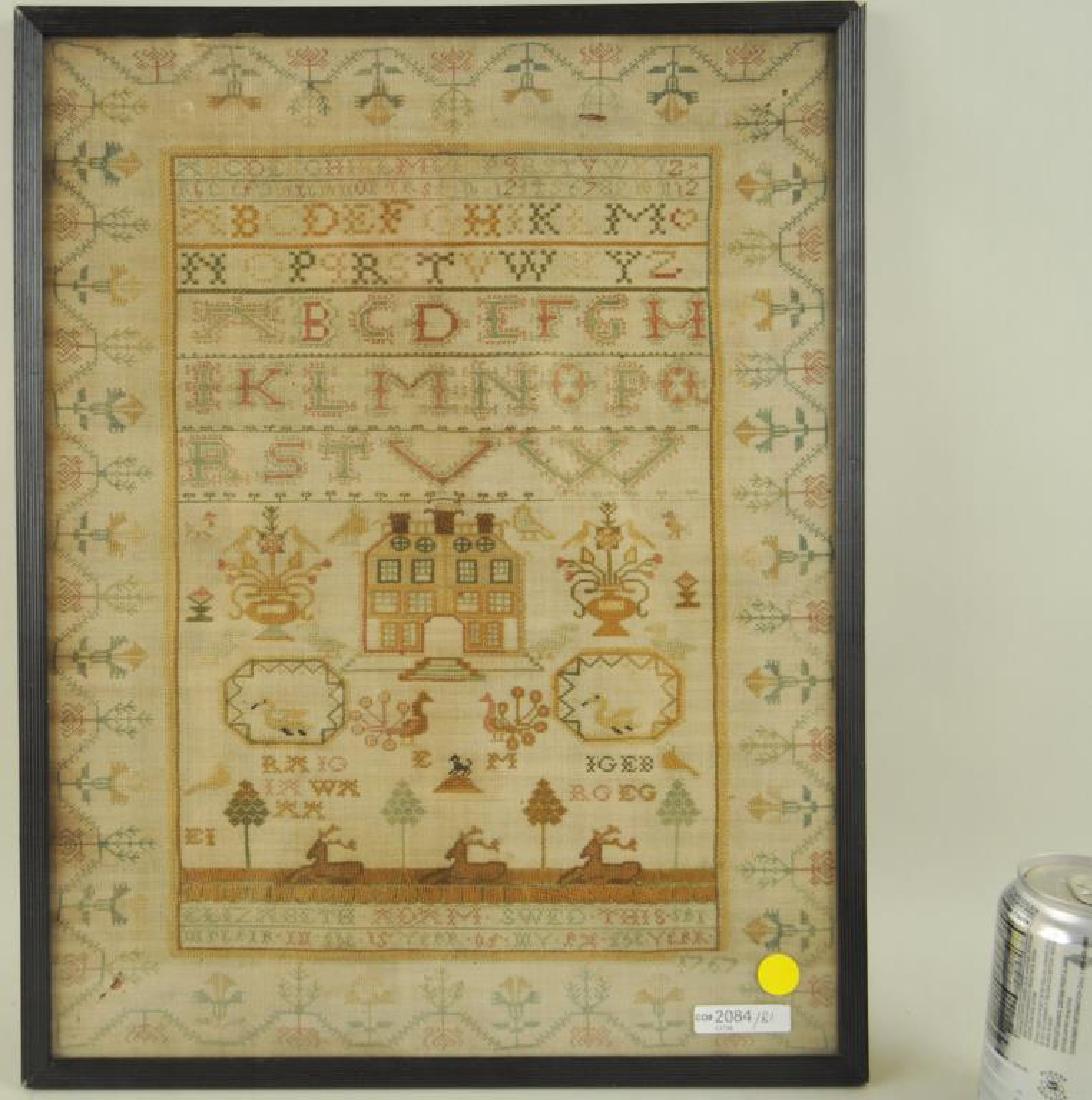 American Sampler Dated 1767