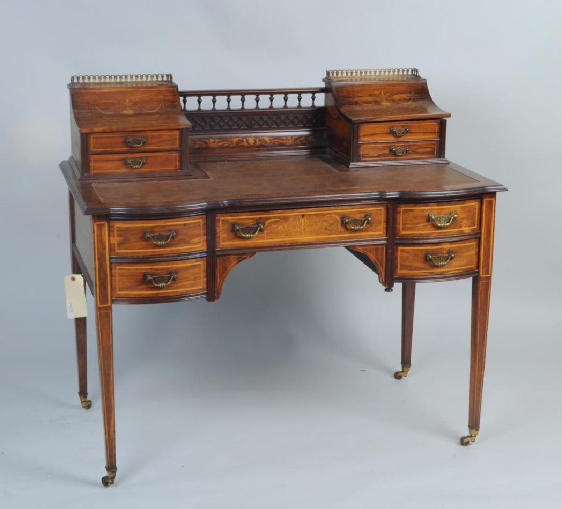 Edwardian Inlaid Carleton House Style Desk