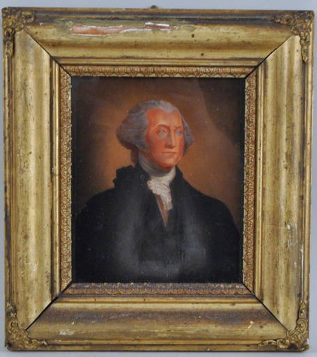 Reverse Glass Portrait Of George Washington