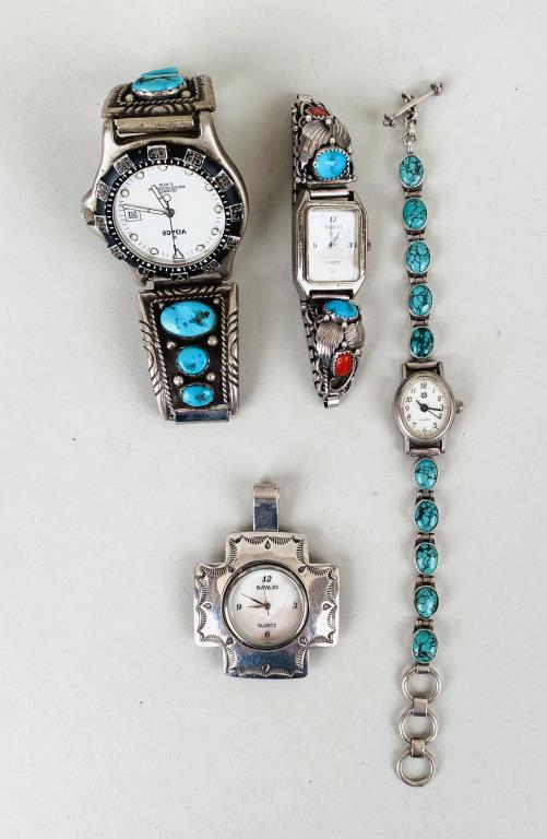 Group Four Native American Sterling Watches