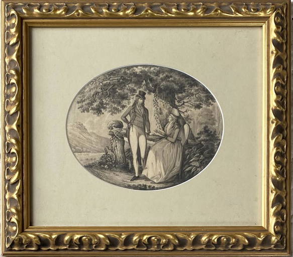 Koller, Framed Ink Drawing, German 18th C.
