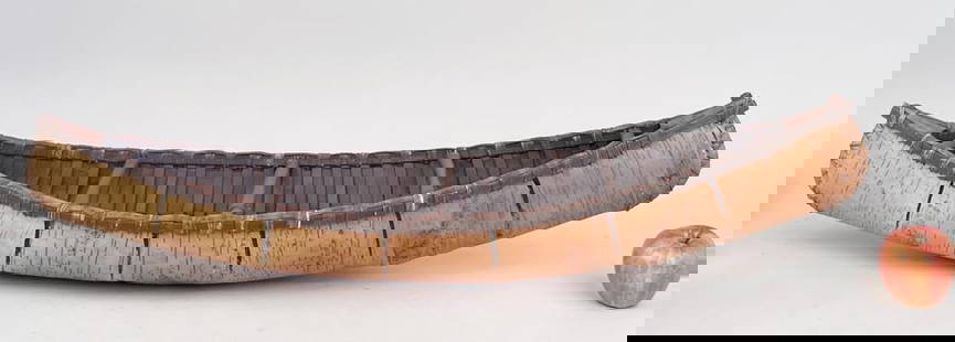 Native American Ojibwe Birch Canoe Model