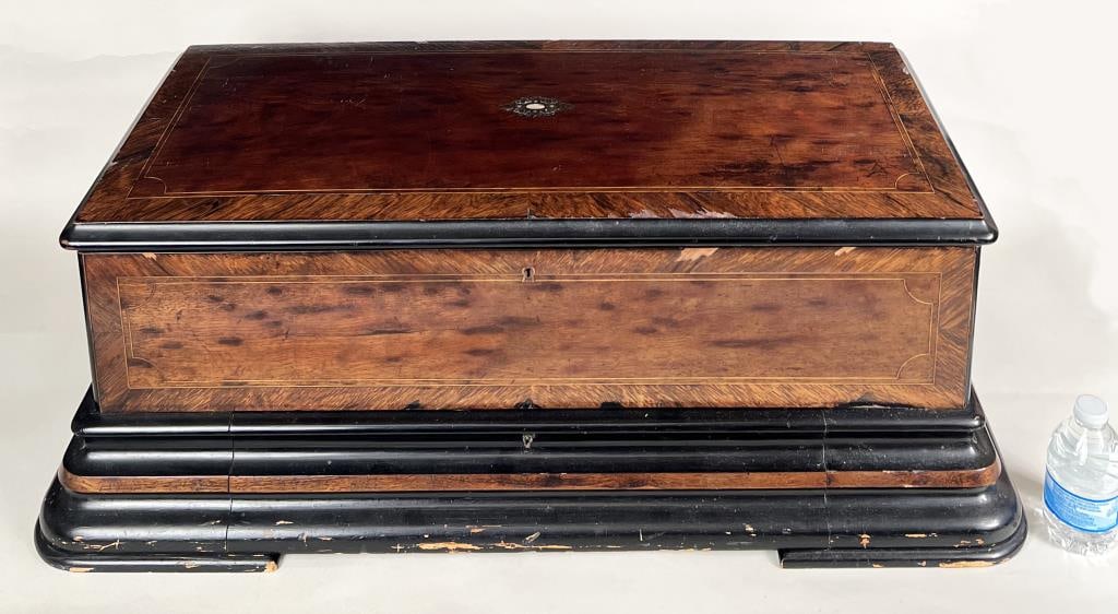 Large Inlaid Swiss Music Box Auction