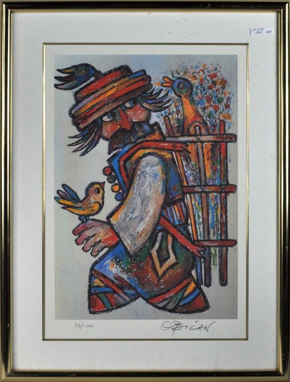 After Jovan Obican, Signed Lithograph