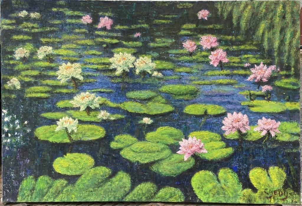 Chevalier, O/c Lily Pad Study Auction