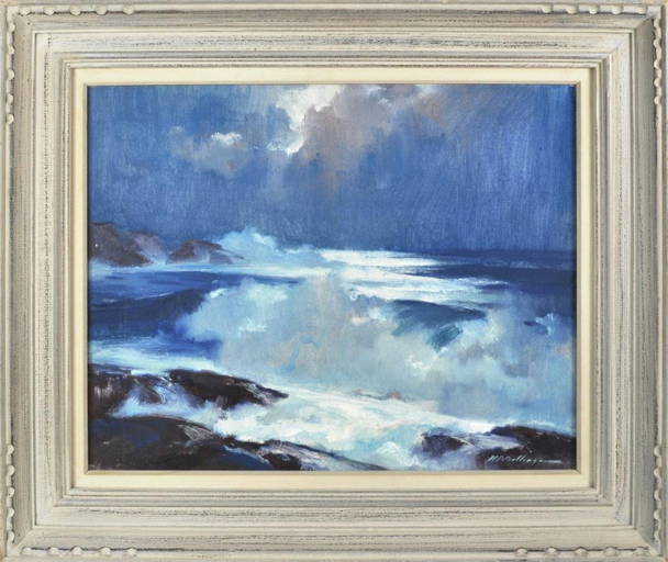 Harry R. Ballinger, Framed O/c Seascape