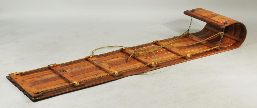 17: Vintage "Mohawk" Wood Toboggan