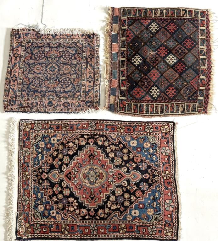 Group Three Small Persian Rugs Auction