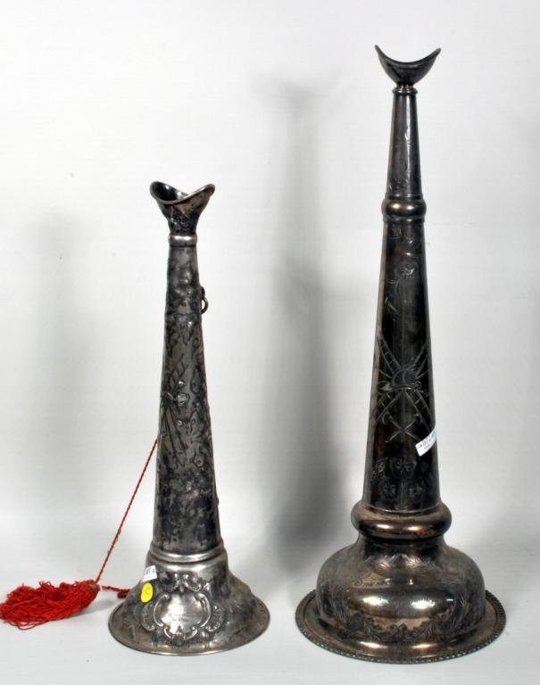 Two Presentation Fire Trumpets