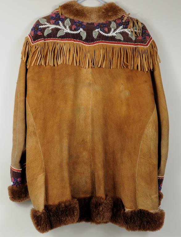 Inuit Beaded Moose Hide & Velvet Jacket